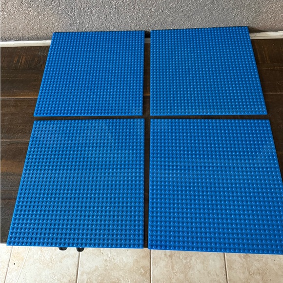 Lego | Toys | Lego Blue Square Base Plates Set Of 4 Bundle Lot | Poshmark